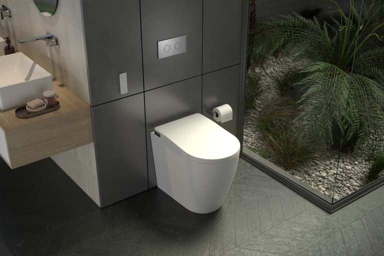 Buy Caroma Urbane II Cleanflush Invisi Wall-Faced Intelligent Toilet ...