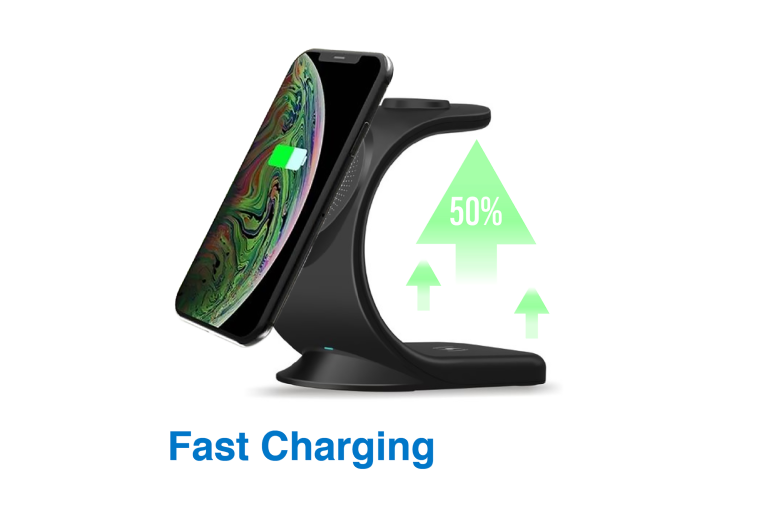 Buy Laser ChargeCore 3-in-1 Wireless Charging Station - Black | Harvey ...