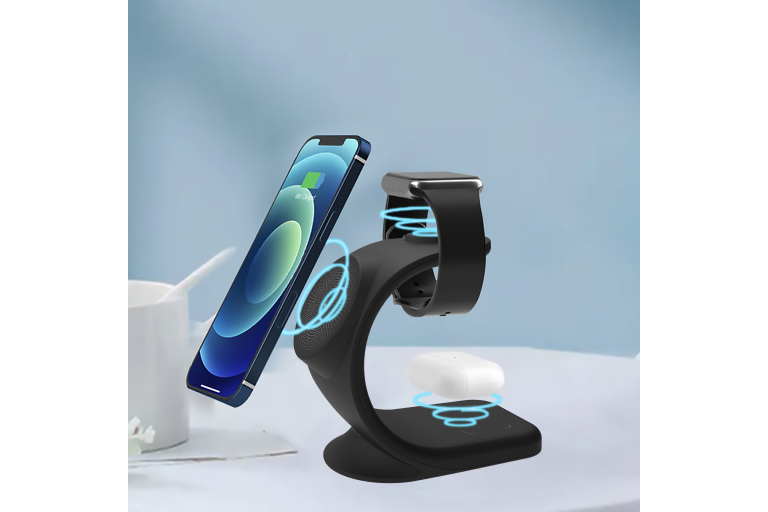 Buy Laser ChargeCore 3-in-1 Wireless Charging Station - Black | Harvey ...