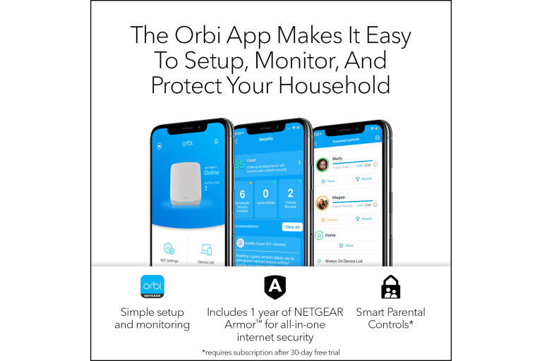 Buy NETGEAR Orbi 2-Pack Tri-Band Mesh WiFi 6 System | Harvey Norman AU