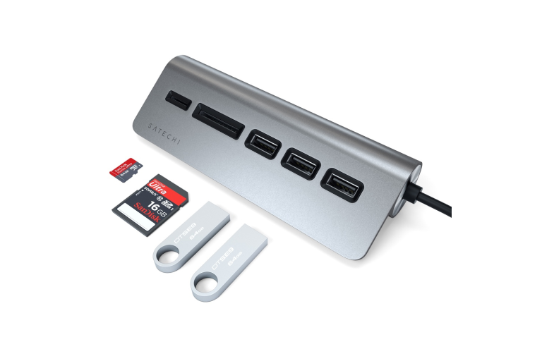 Buy Satechi USB-C Combo Hub for Desktop - Space Grey | Harvey Norman AU