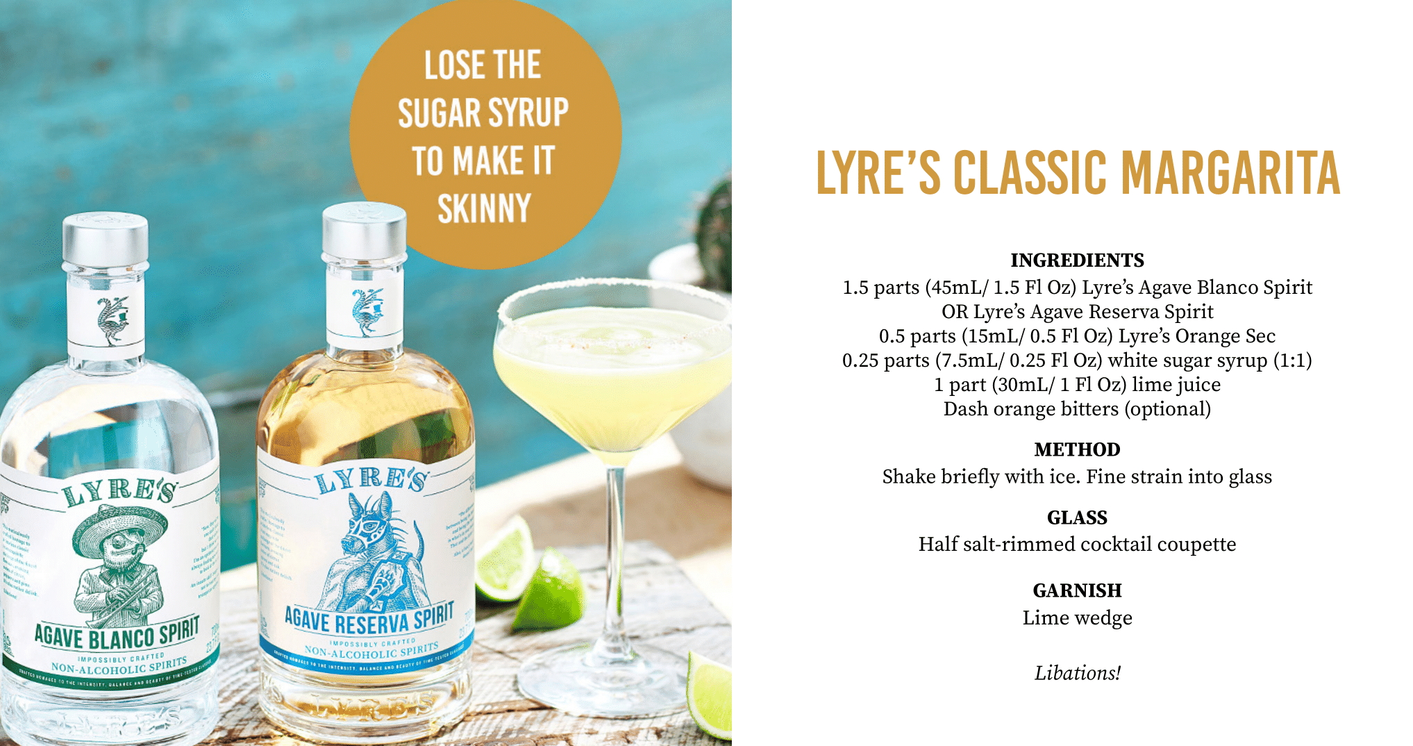 Buy Lyre's Agave Reserva 700ml Non-Alcoholic Spirit - Tequila Style ...
